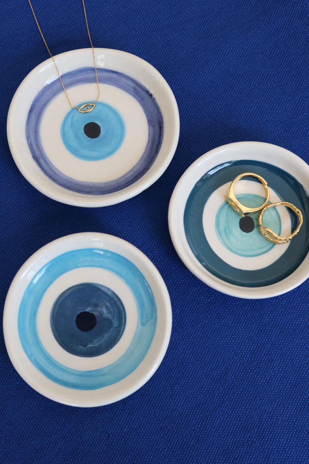 Hand-Painted Ceramic Evil Eye Trinket Dish - Made in Greece – Aegean ...