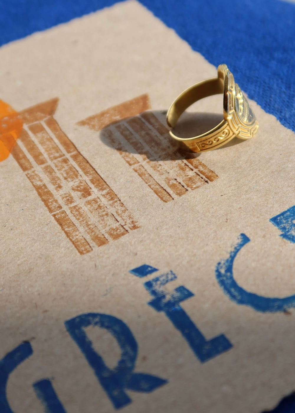 Parthenon Ring (Adjustable) - Made in Greece. Acropolis Ring Gold ...